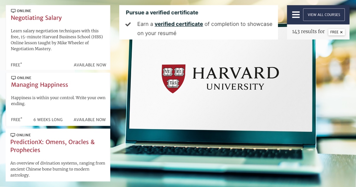 Did you know? Harvard University is offering 143 online courses for free • PhilSTAR Life